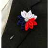 Men’s Flower Lapel Pin, Kanzashi Fabric Flower Brooch, Boutonniere ...