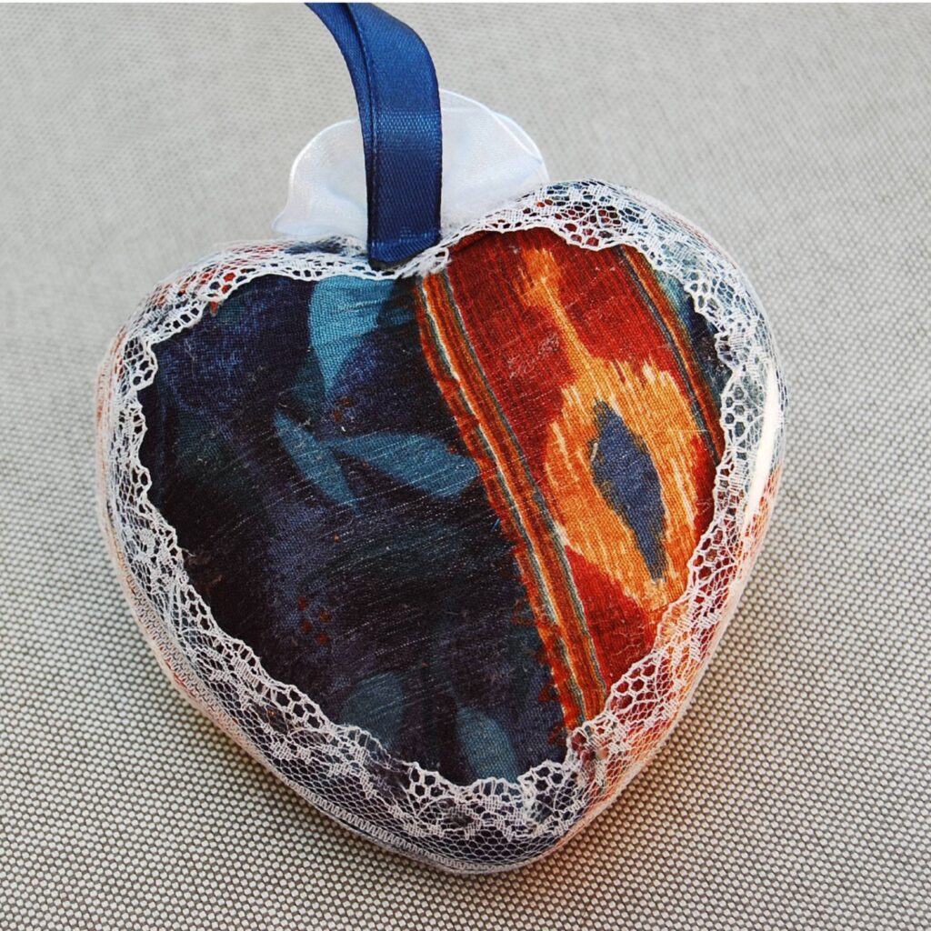 Decorative Hanging Fabric Heart, Shabby Chic Floral Heart, Heart Gift ...